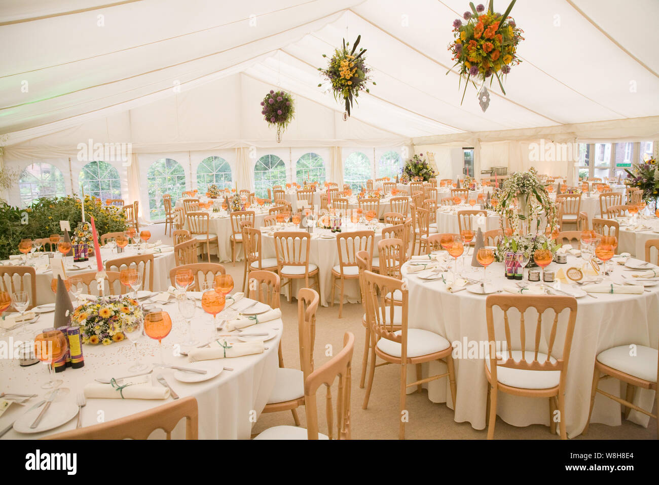 Wedding Reception Tables Stock Photo - Alamy