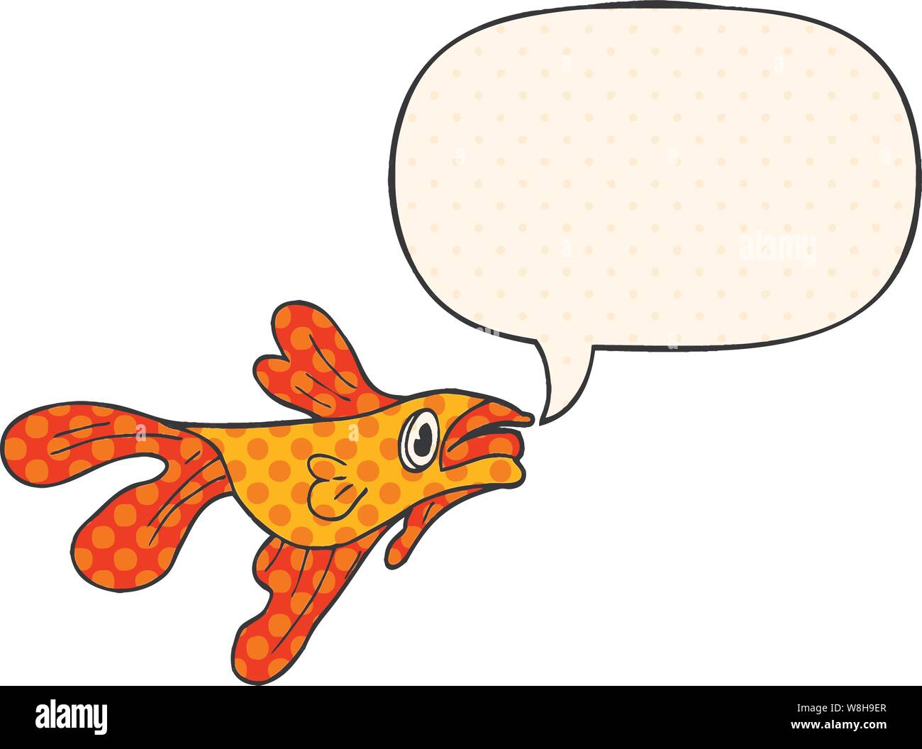 cartoon fighting fish with speech bubble in comic book style Stock ...