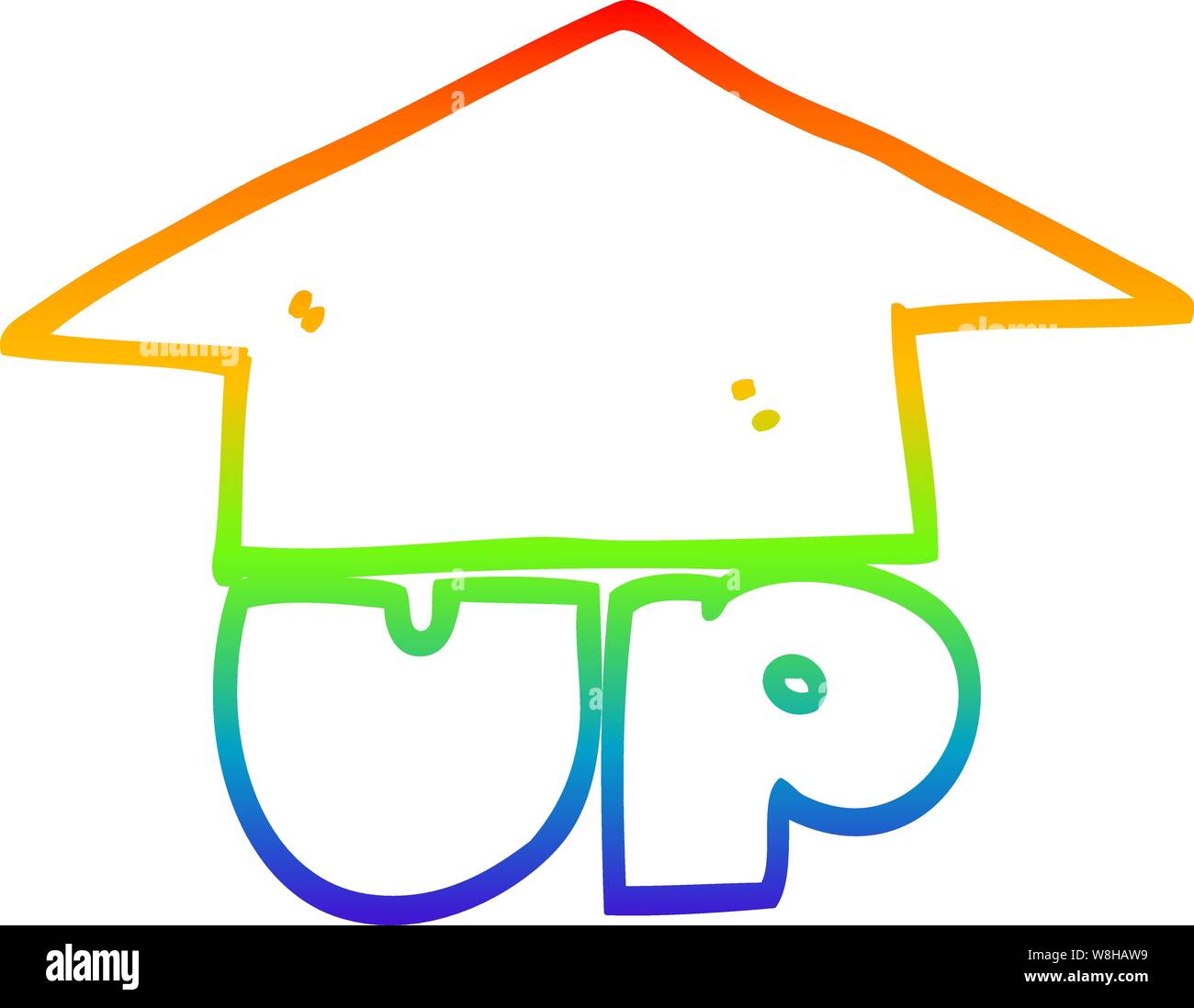Freehand drawn cartoon arrow up Stock Vector Images - Alamy