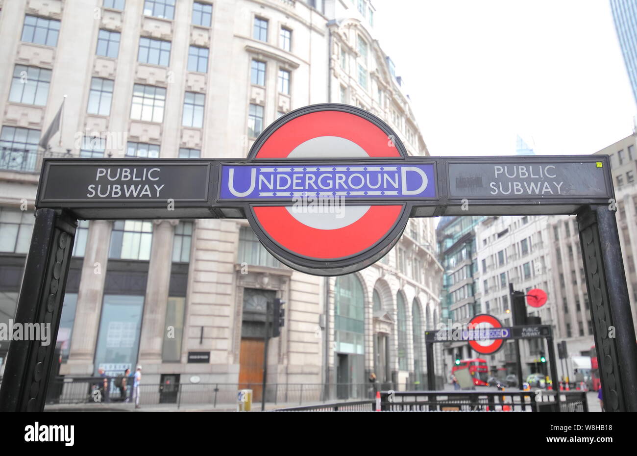 Tube underground subway sign London UK Stock Photo - Alamy