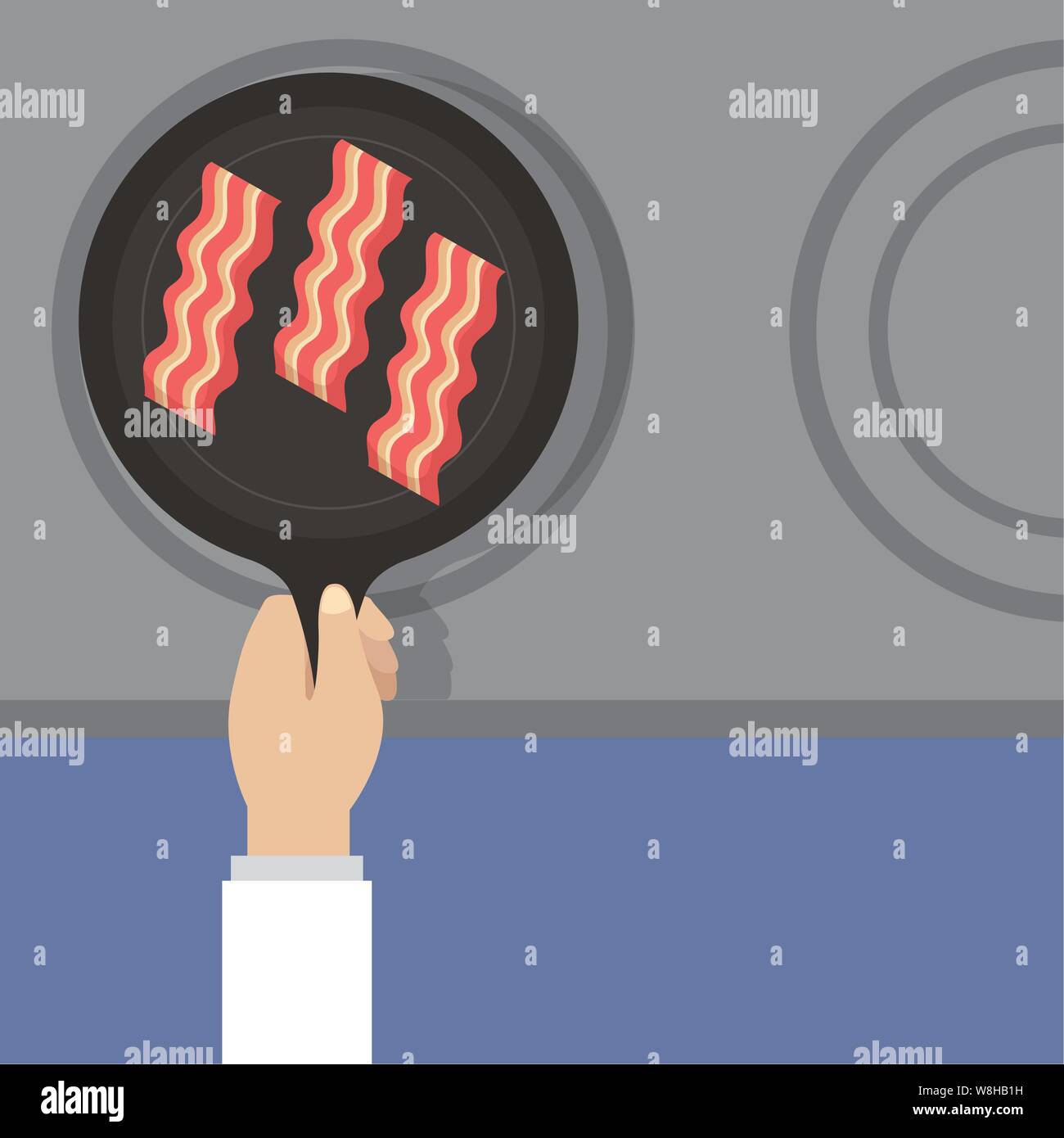 breakfast cooking icons flat design Stock Vector Image & Art - Alamy