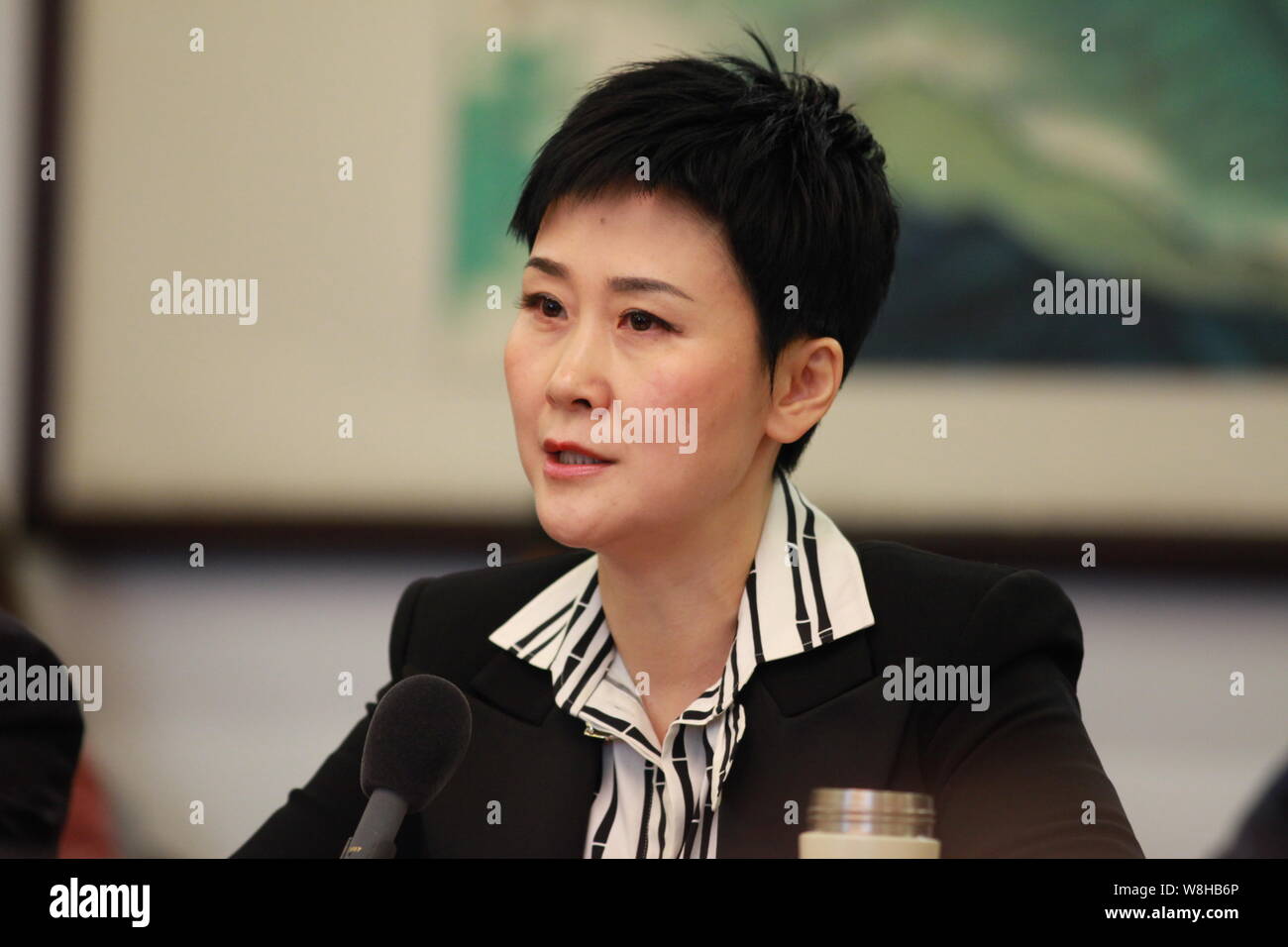 --FILE--Li Xiaolin, Chairwoman and CEO of China Power International ...