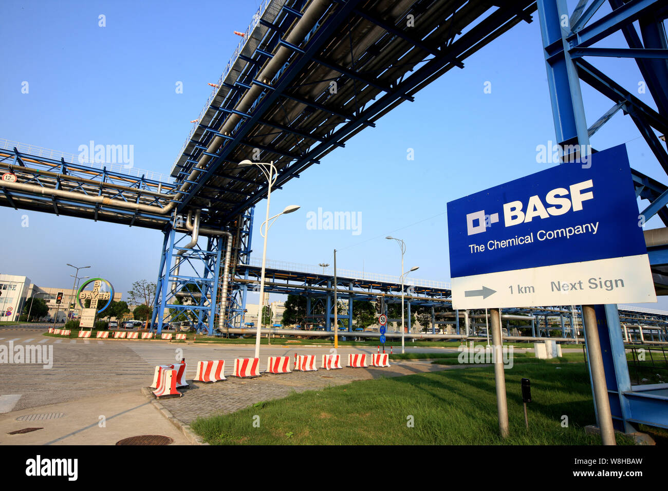 --FILE--A signboard of BASF is pictured in Jinshan, Shanghai, China, 14 ...