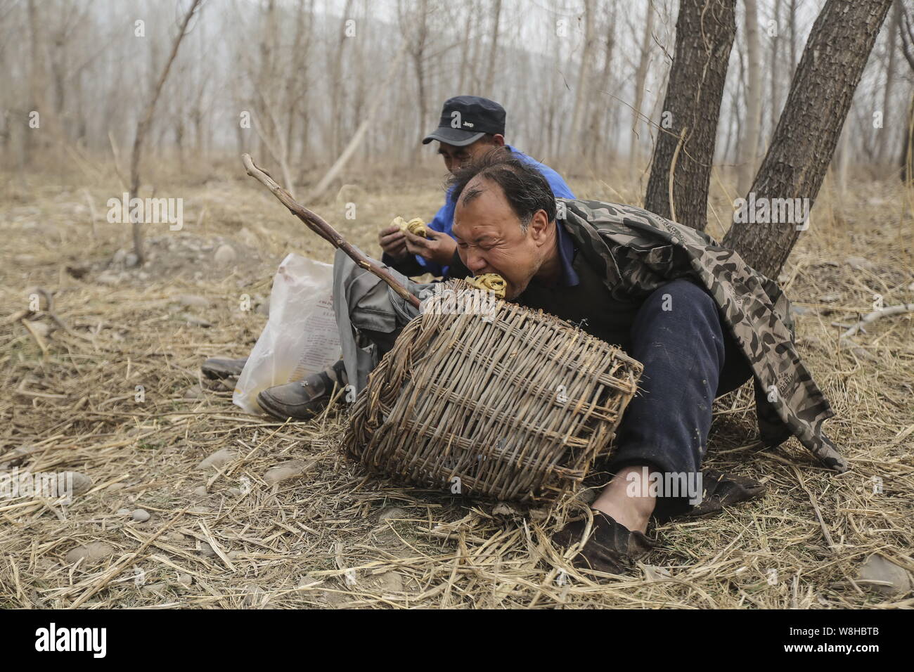Armless Chinese man Jia Wenqi, front, and his blind friend Jia Haixia ...