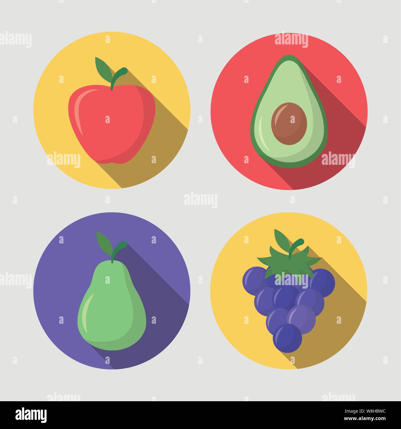fruits cooking icons flat image design Stock Vector Image & Art - Alamy