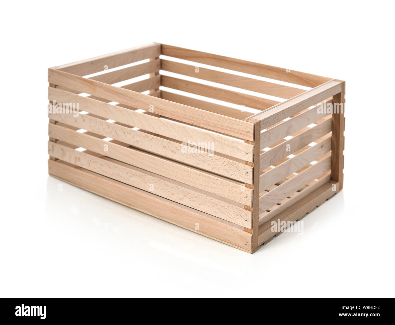 Wooden box isolated on white background Stock Photo - Alamy