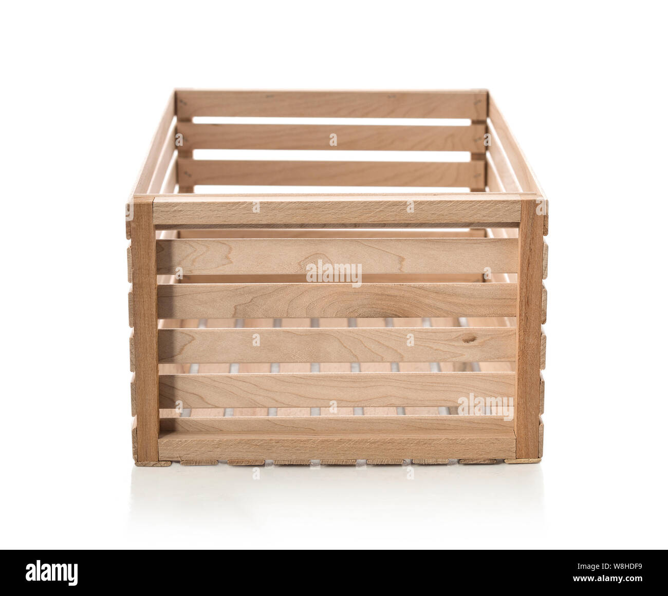 Wooden box isolated on white background Stock Photo - Alamy