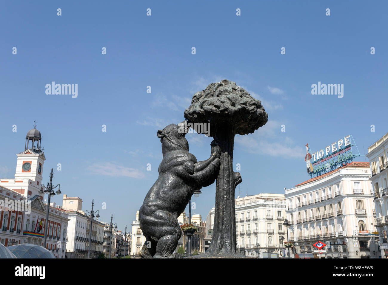 Madrid, Spain - 7 1 2019: Bear and the Madrono Tree heraldic symbol of ...