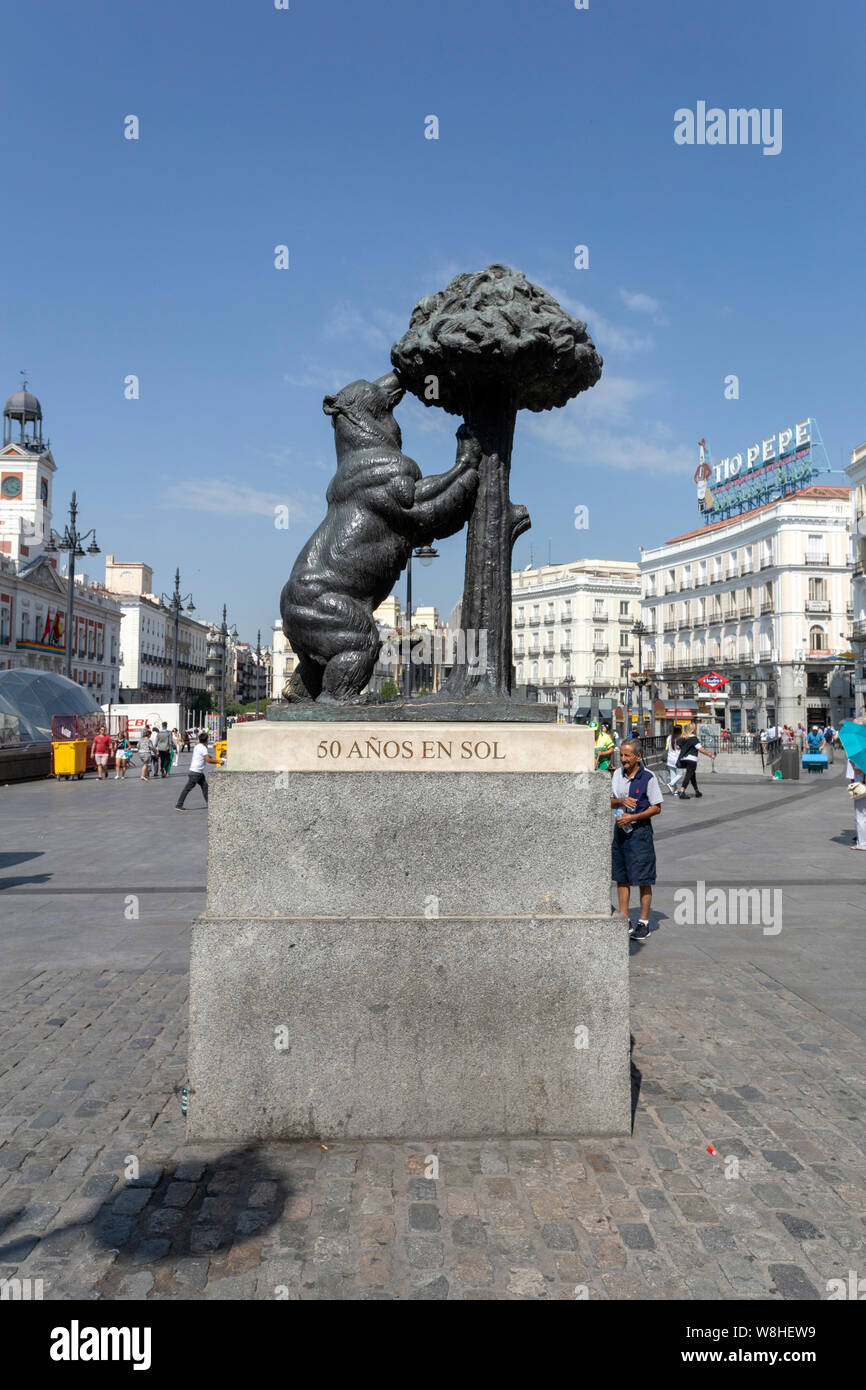 Madrid, Spain - 7 1 2019: Bear and the Madrono Tree heraldic symbol of ...