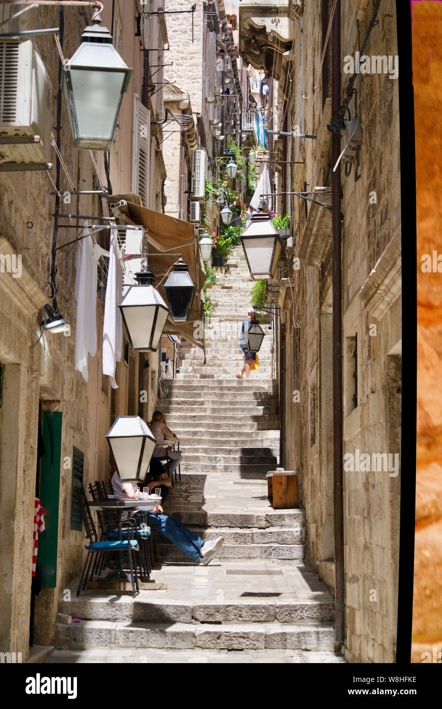 Old stairway dubrovnik croatia hi-res stock photography and images - Alamy