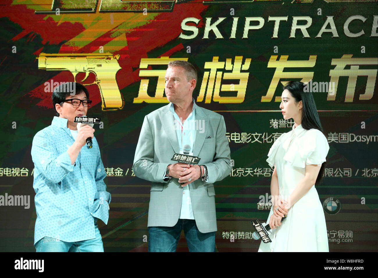 (From left) Hong Kong action star Jackie Chan, Finnish director Renny ...