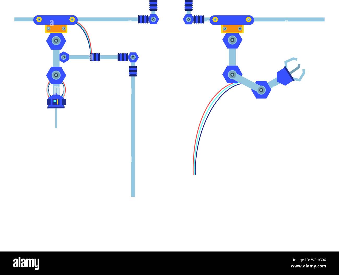 robotic hand industrial technology vector illustration design Stock ...
