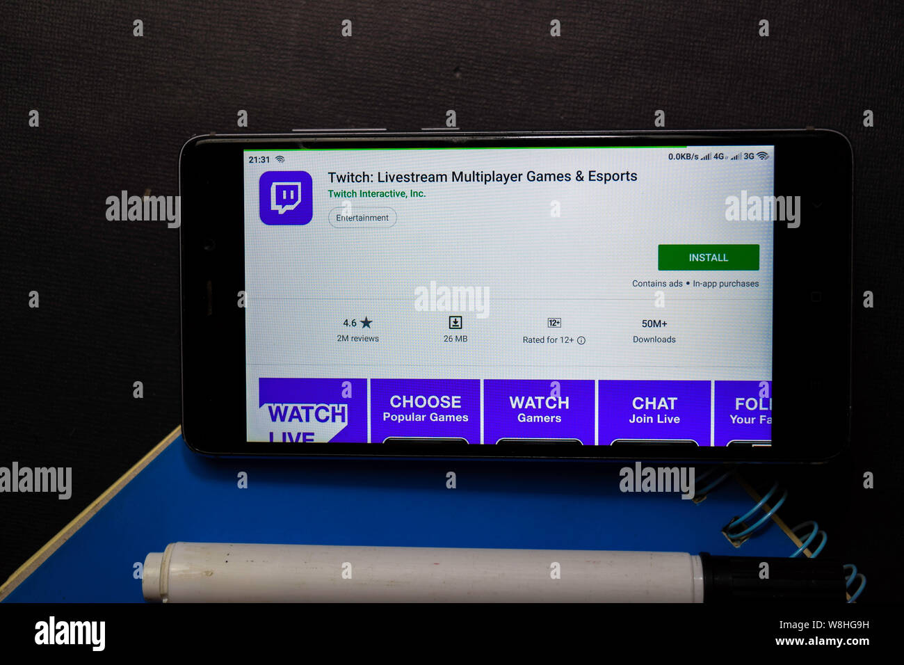 BEKASI, WEST JAVA, INDONESIA. AUGUST 10, 2019 : Twitch: Livestream ...