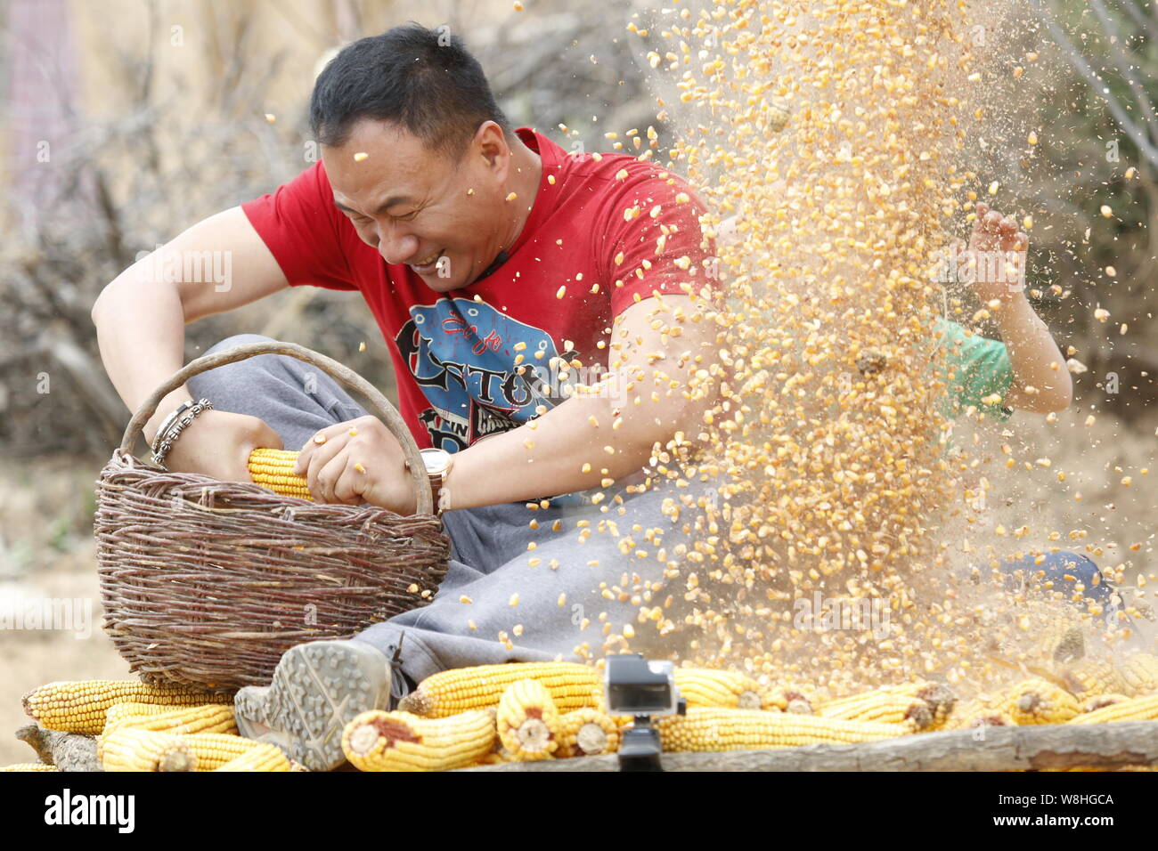--FILE--In this handout picture, Chinese actor Hu Jun, left, and his ...