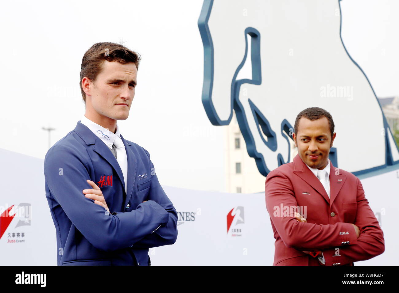 Equestrian riders Olivier Philippaerts, left, and Bassem Hassan ...