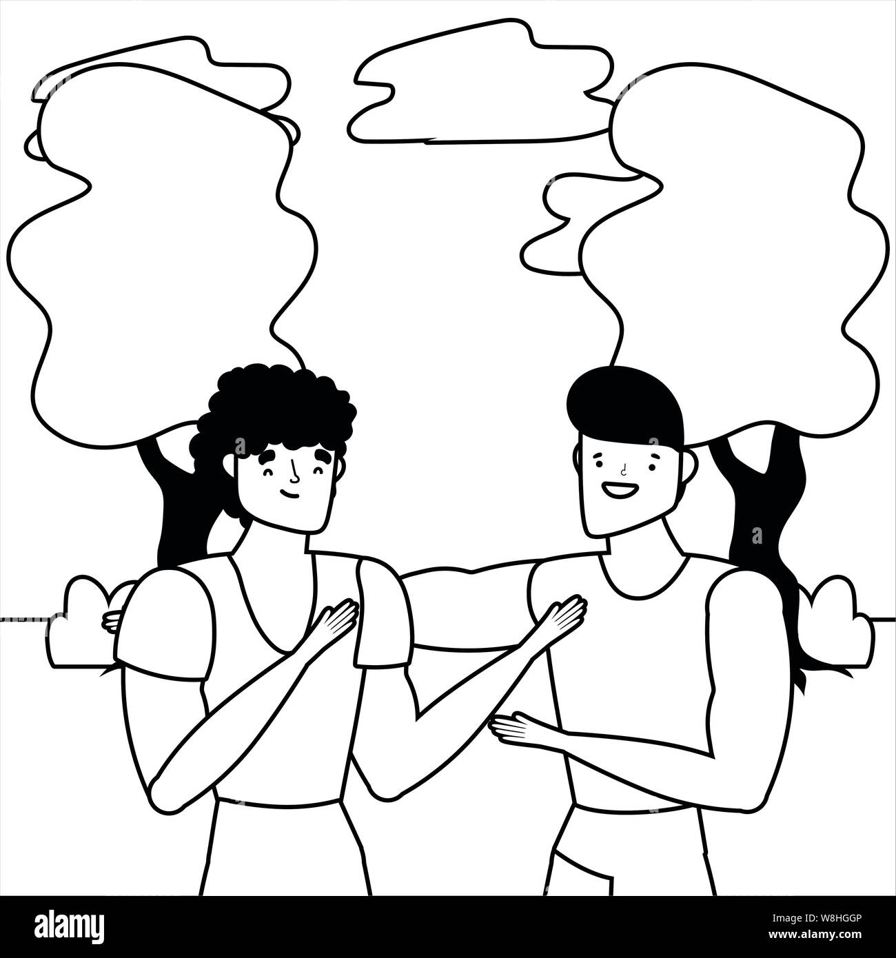 Avatar men design, Boys males friends person and human theme Vector ...