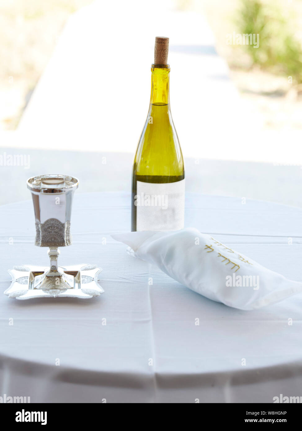 Wine Ceremonial Cup for Jewish Wedding Ceremony Stock Photo - Alamy