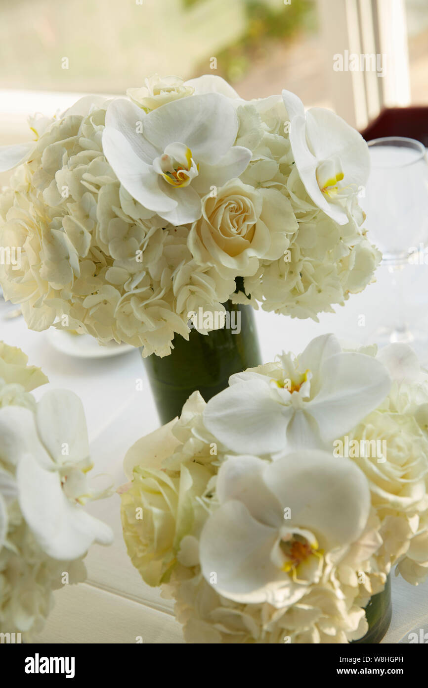 Vase Of White Flowers