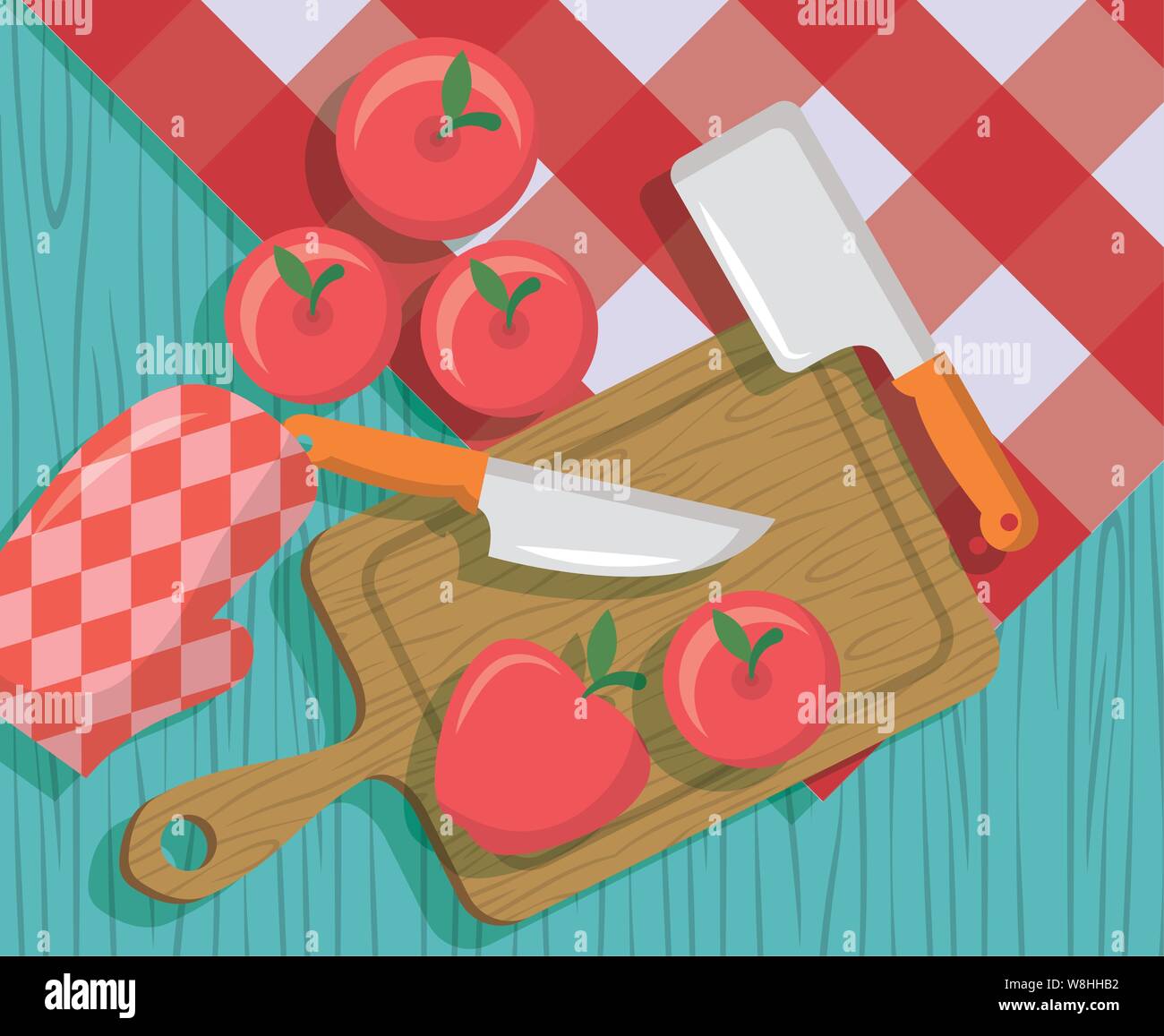 fruits cooking icons flat image design Stock Vector Image & Art - Alamy