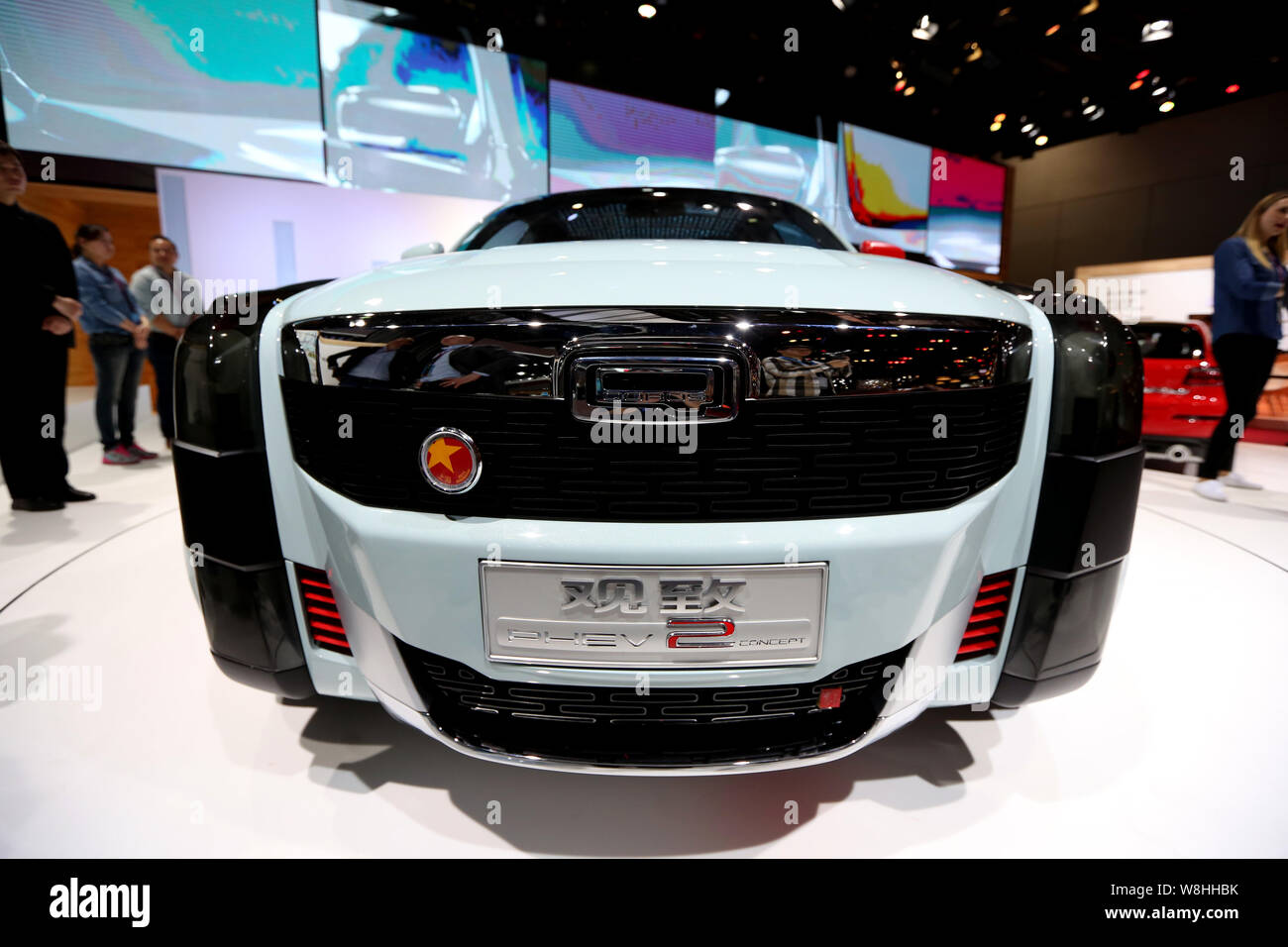 A Qoros 2 hybrid SUV is on display during the 16th Shanghai ...