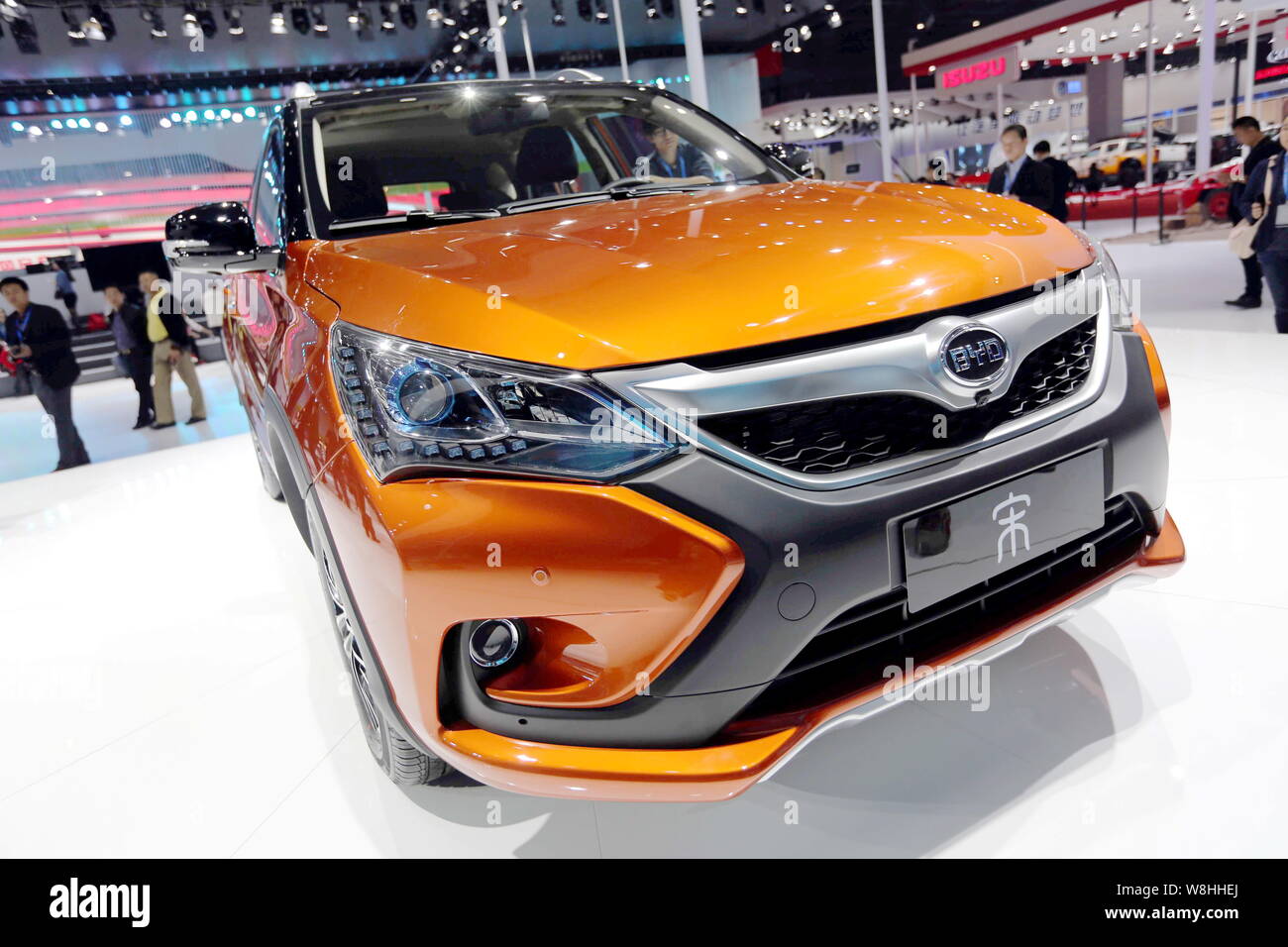 A BYD Song plug-in hybrid SUV is on display during the 16th Shanghai ...
