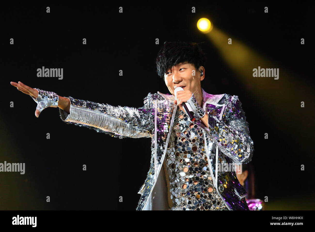 Singaporean singer JJ Lin performs during his "Time Line" concert in ...
