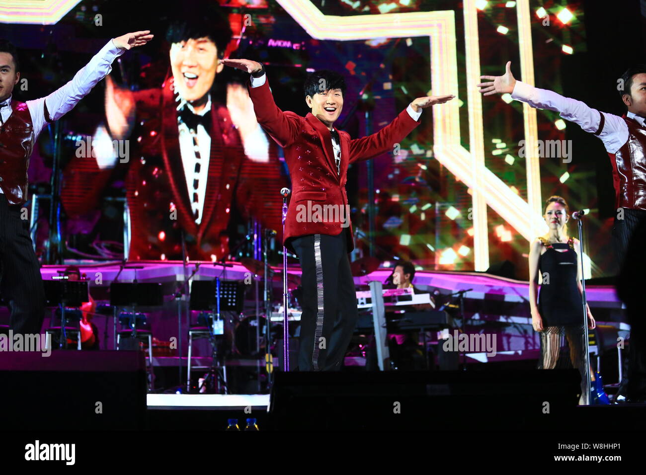 Singaporean singer JJ Lin performs during his "Time Line" concert in ...