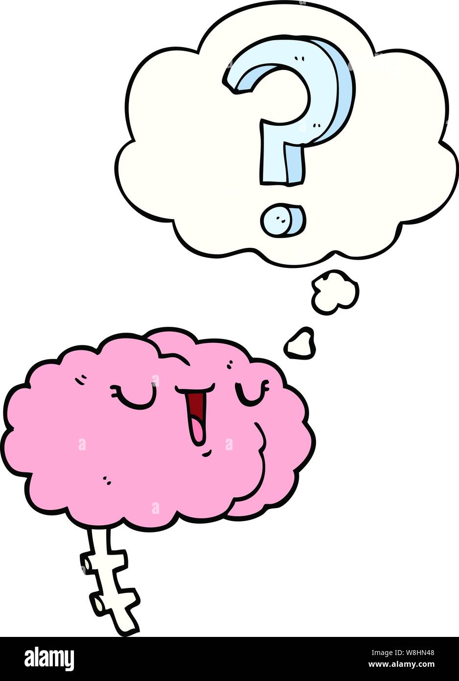 Brain question mark doodle Stock Vector Images - Alamy