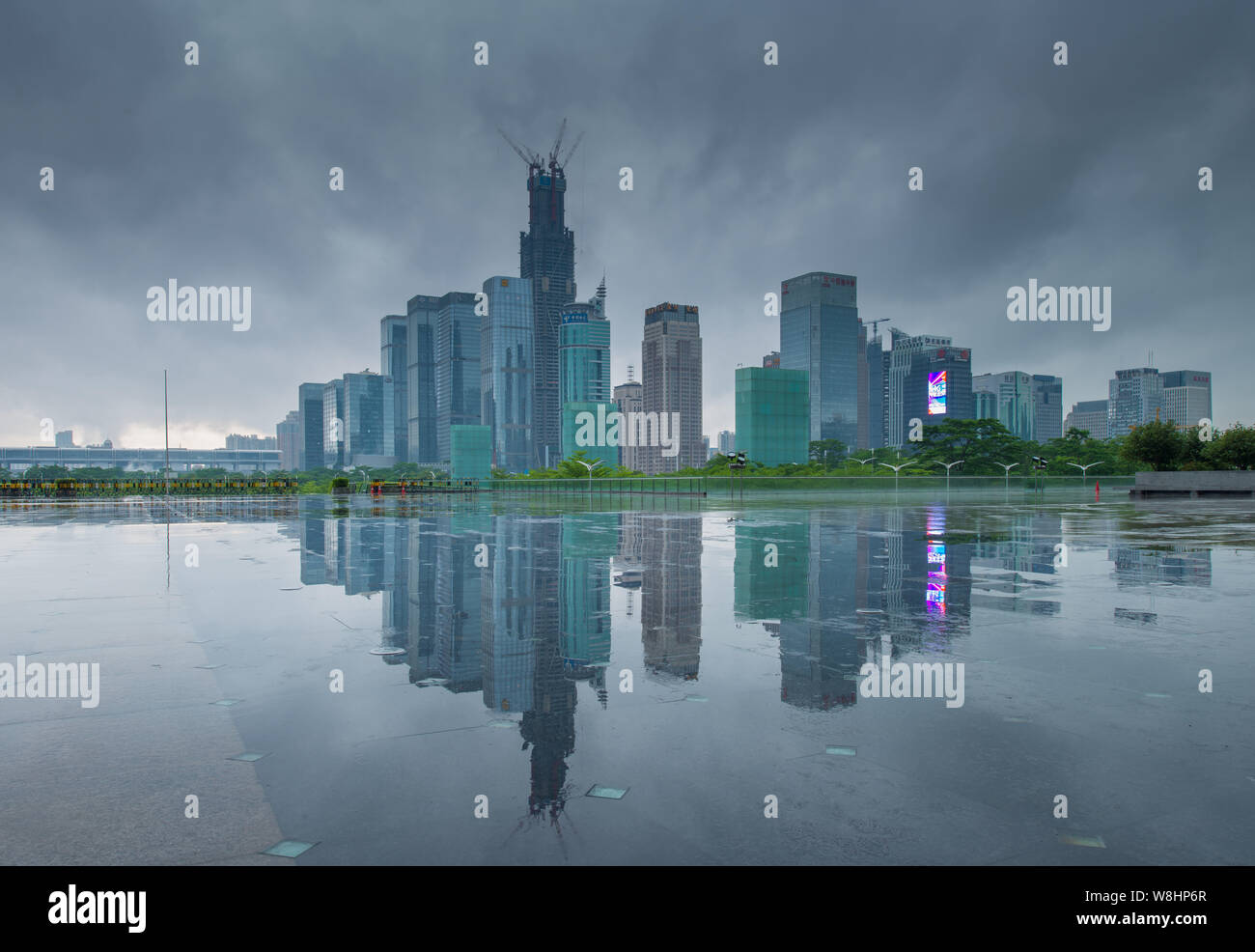 View of the Ping An International Finance Center (IFC) Tower under ...
