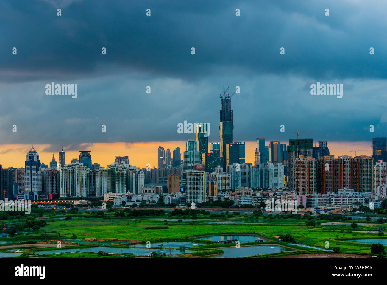 View of the Ping An International Finance Center (IFC) Tower under ...