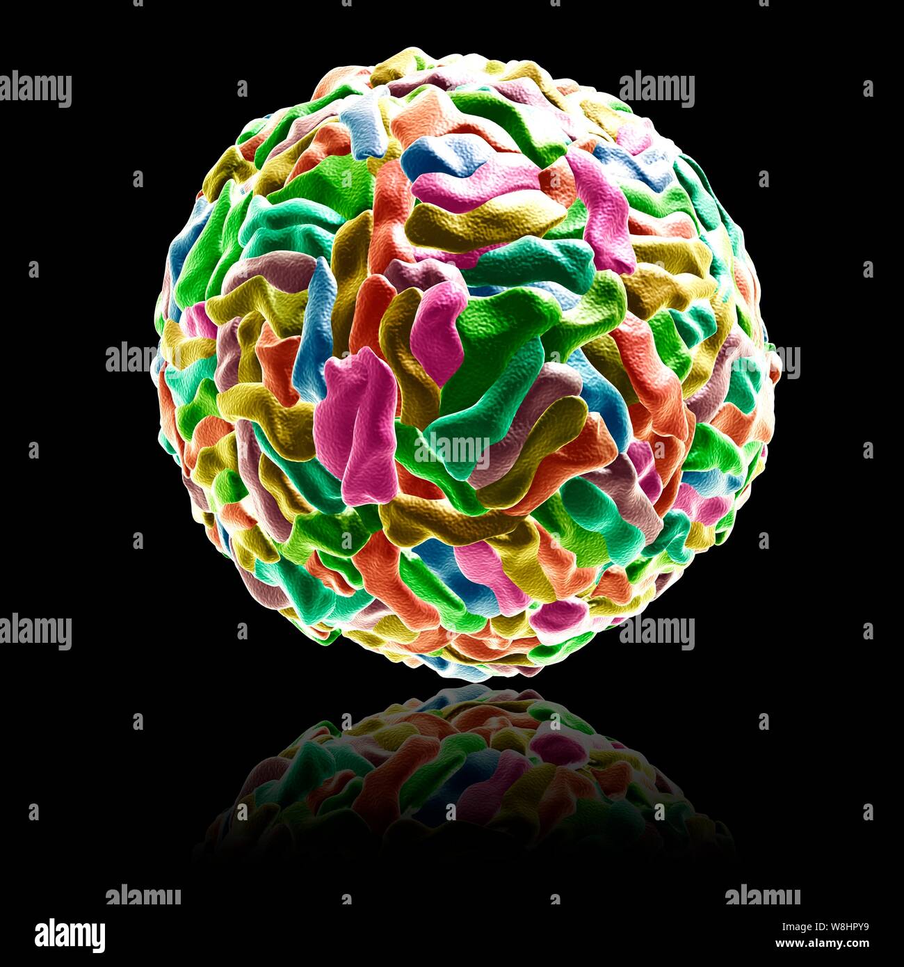 Illustration of a dengue virus particle Stock Photo - Alamy