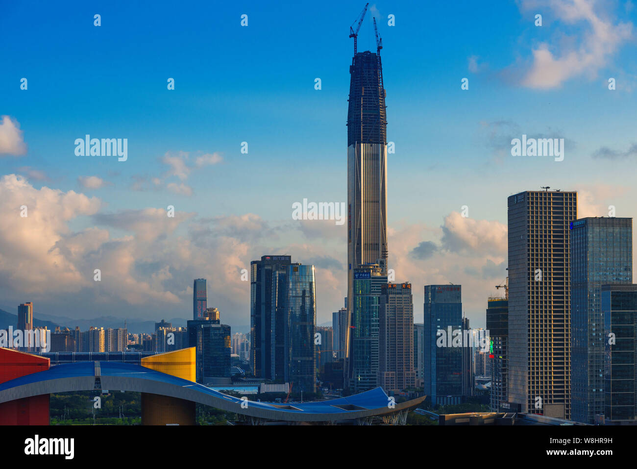 View of the Ping An International Finance Center (IFC) Tower under ...