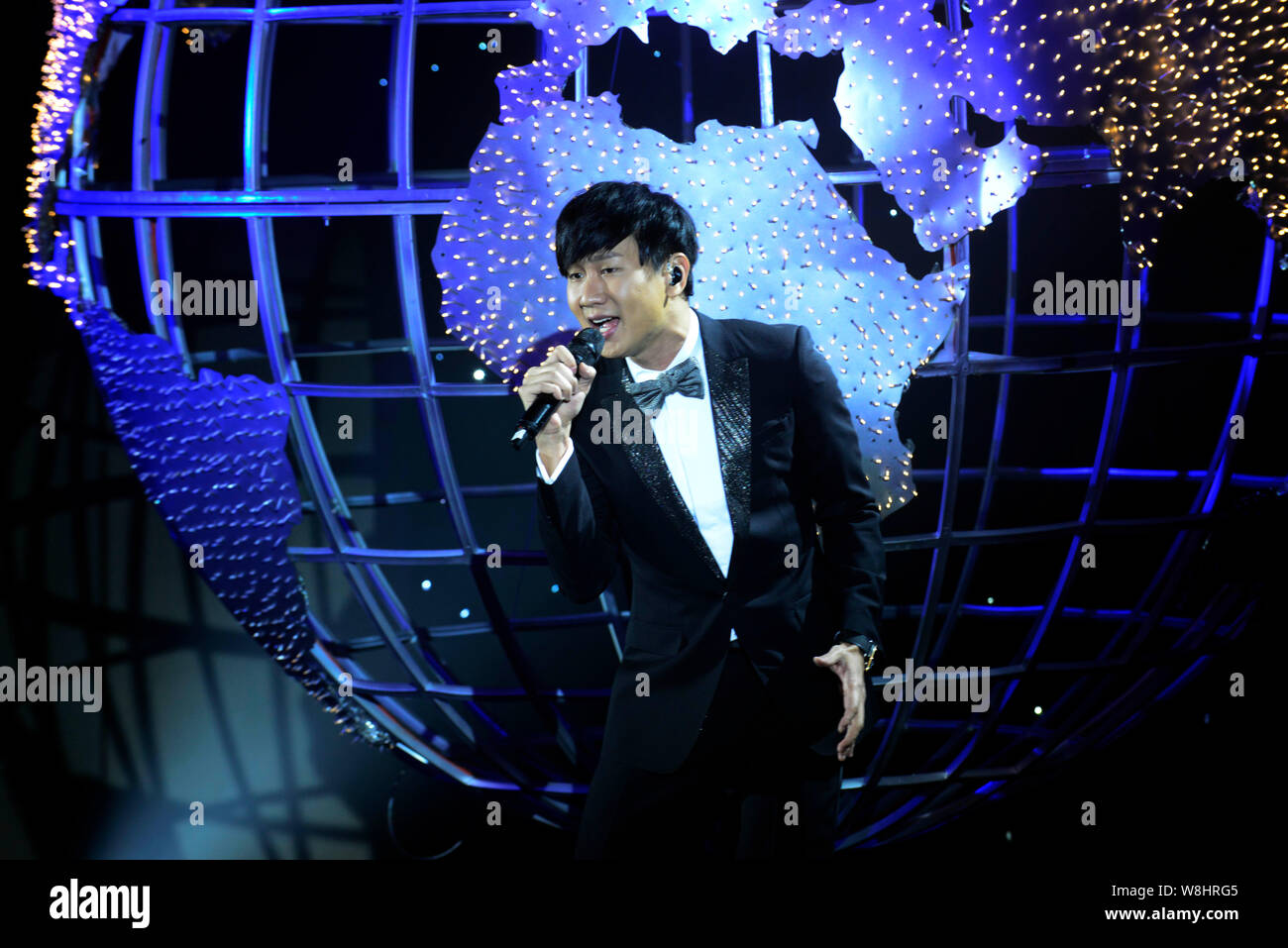 Singaporean singer JJ Lin performs during a celebration press ...