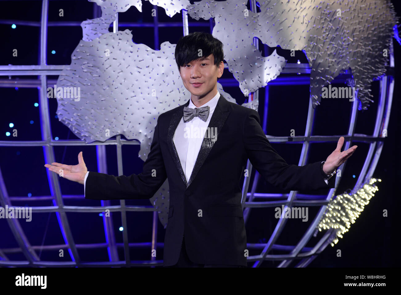 Singaporean singer JJ Lin poses during a celebration press conference ...