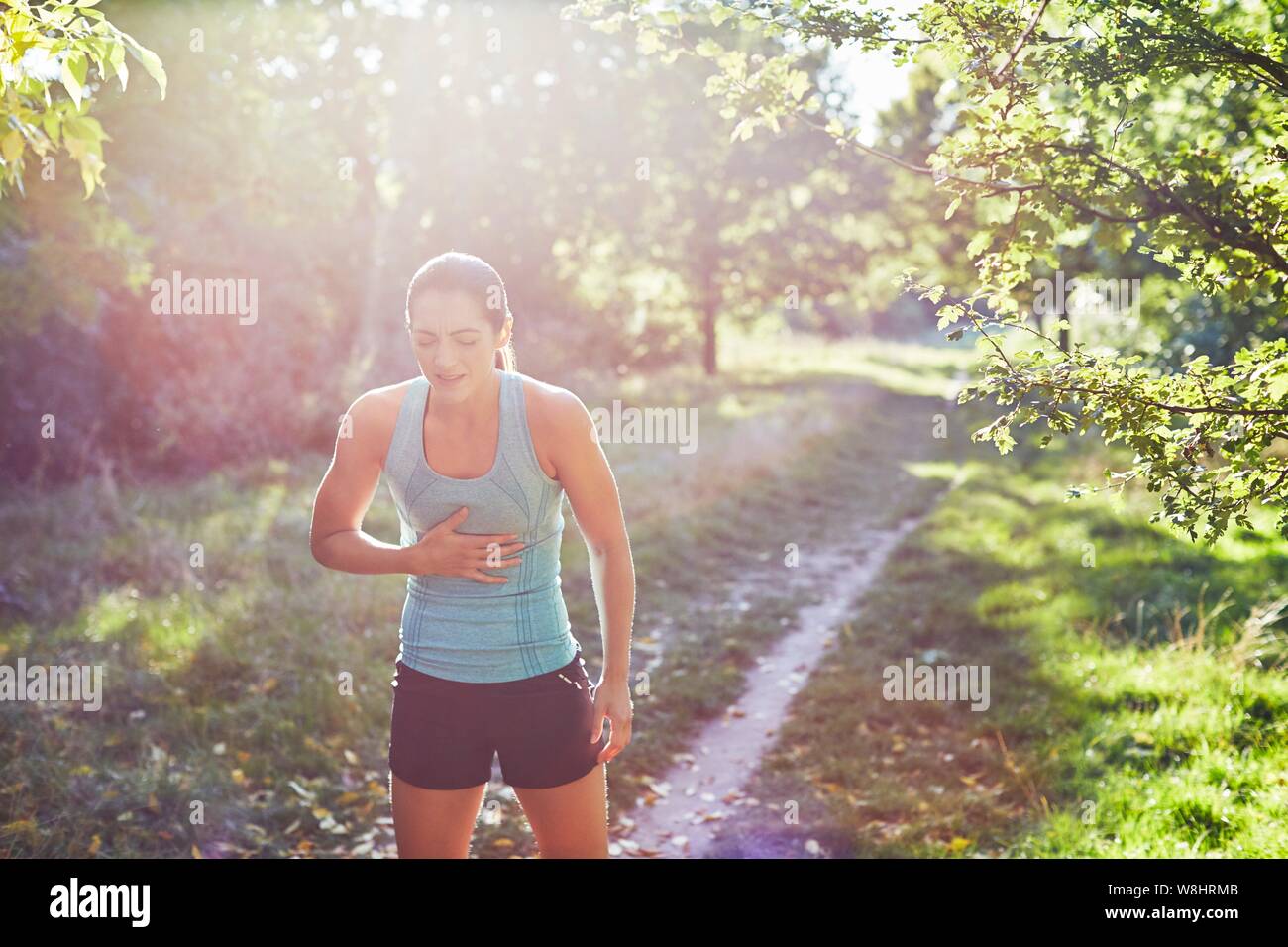 Female hand on chest hi-res stock photography and images - Alamy