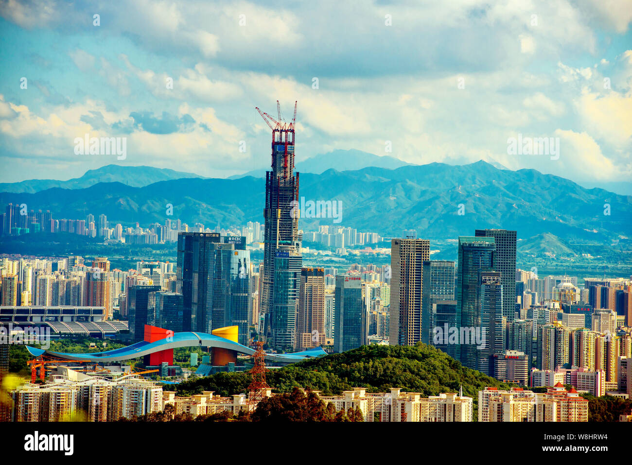 View of the Ping An International Finance Center (IFC) Tower under ...