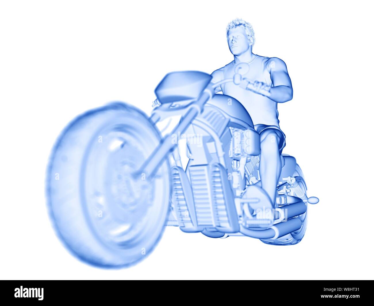 Illustration man motorcycle hi-res stock photography and images - Alamy