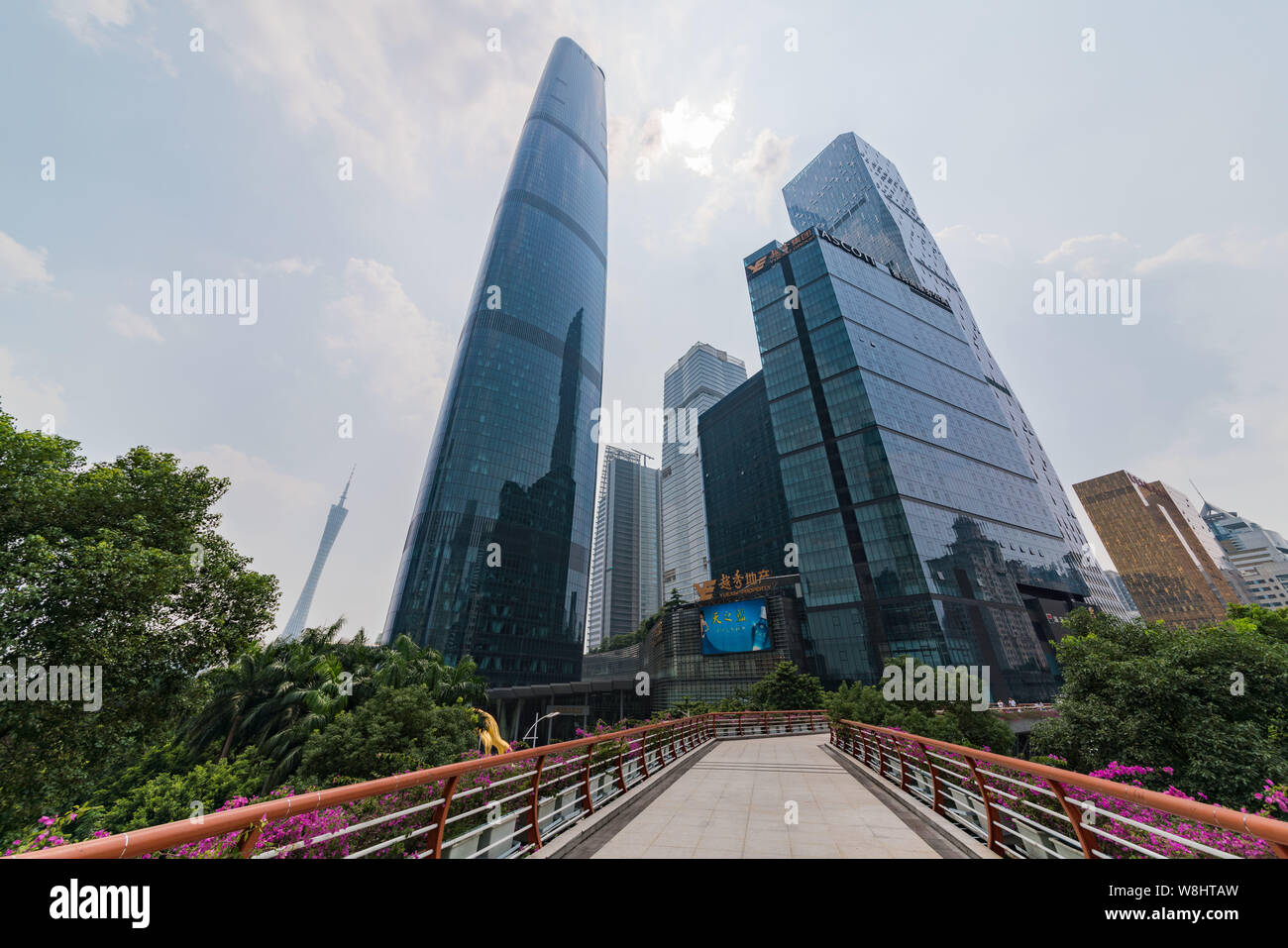 --FILE--View of skyscrapers and high-rise buildings in Guangzhou city ...