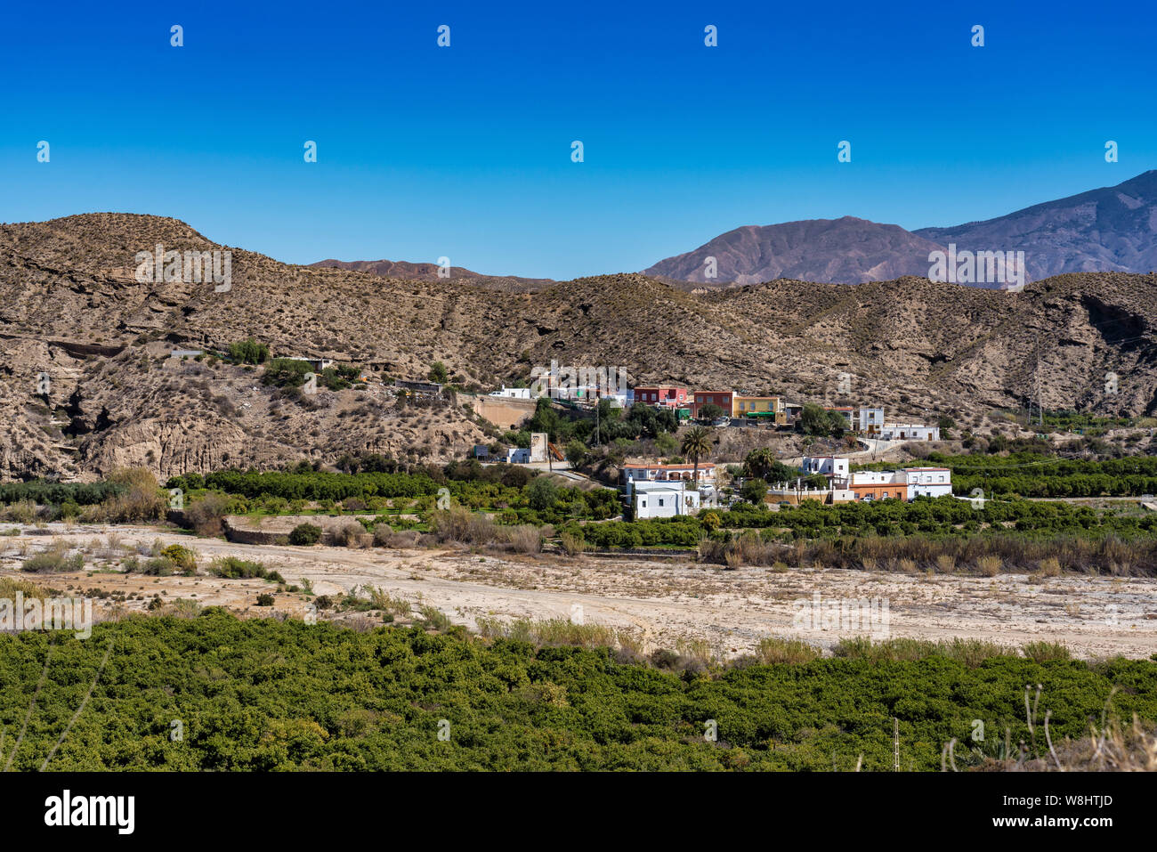 Tabernas desert, in spanish Desierto de Tabernas, Andalusia. Europe ...