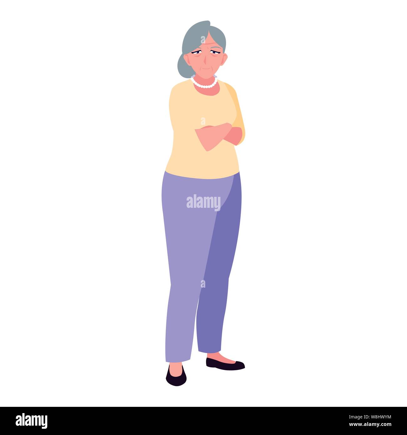 happy grandparents day - cute grandma character vector illustration ...