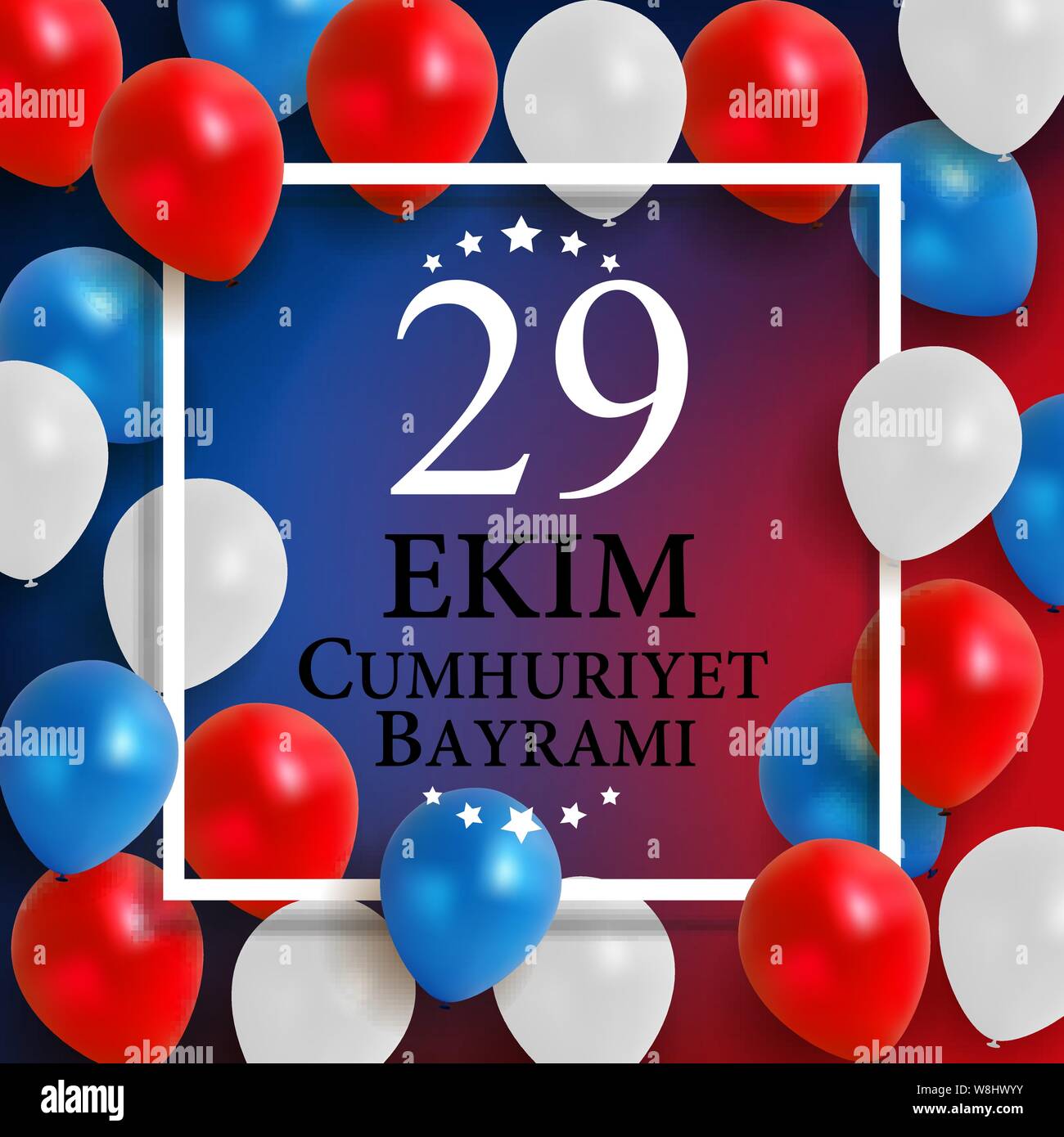 29 Ekim Cumhuriyet Bayraminiz. Translation: 29 october Republic Day ...