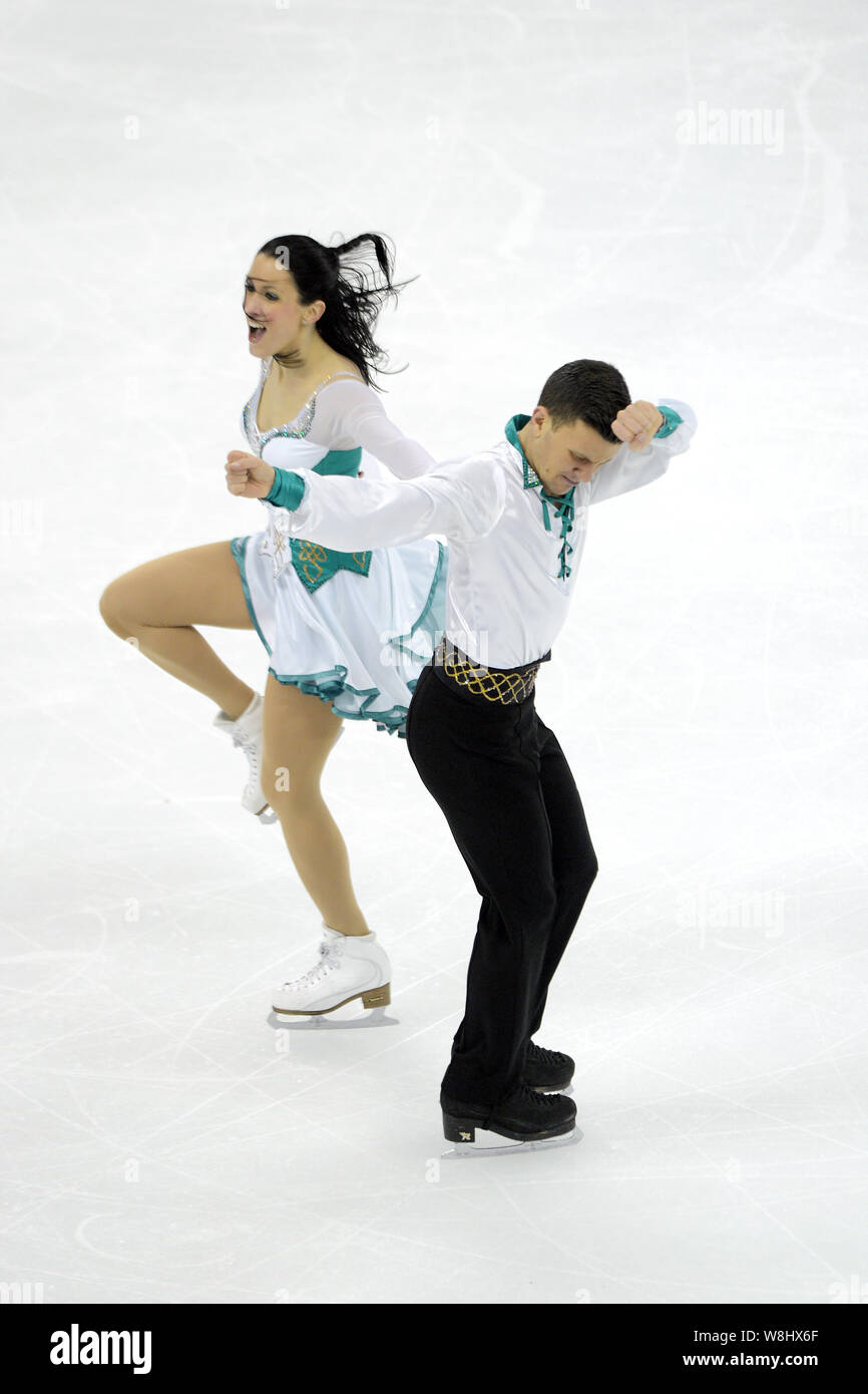 Charlene Guignard and Marco Fabbri of Italy perform during the Ice ...