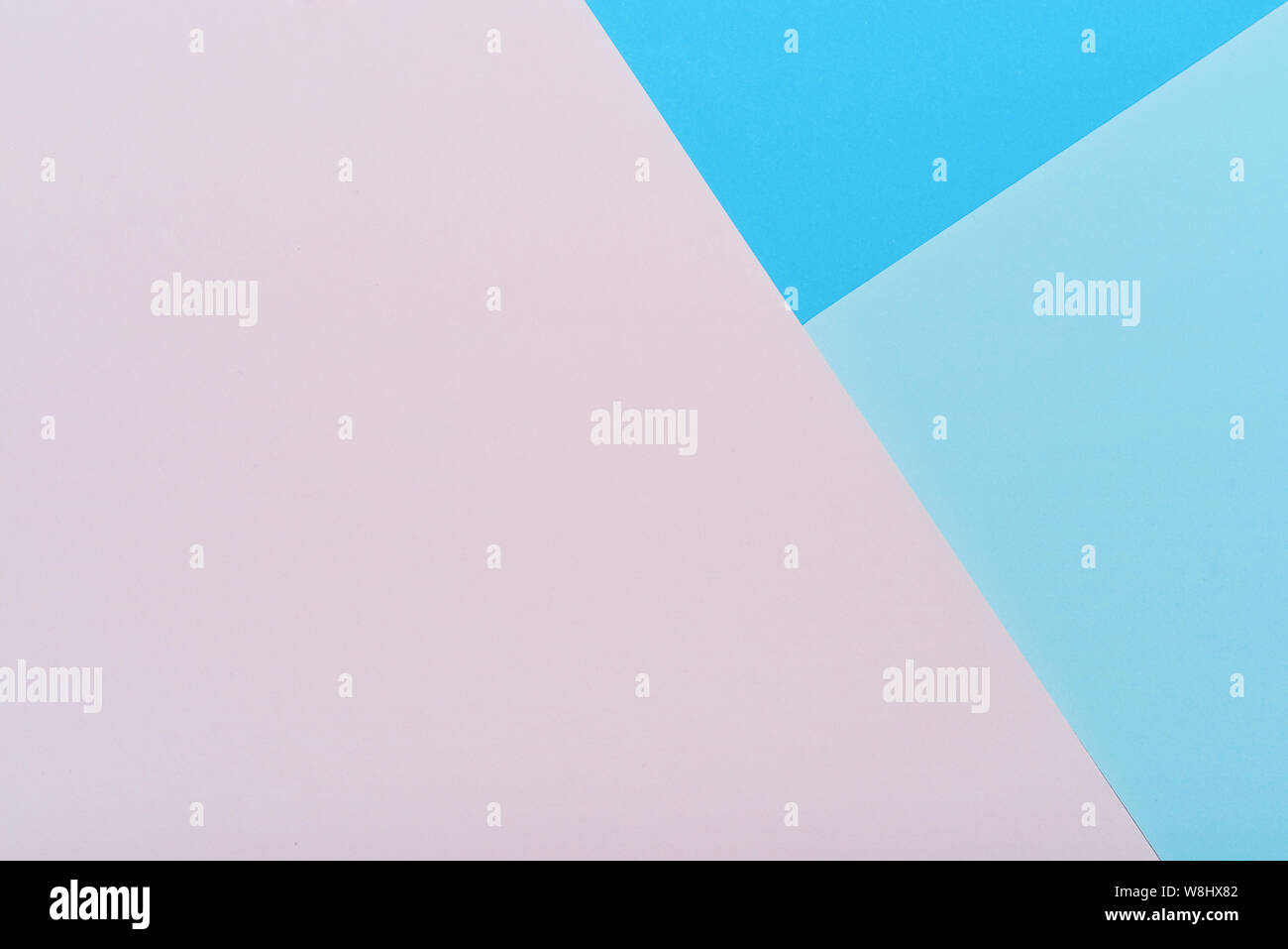 Blue and pink pastel color paper geometric flat lay background Stock ...