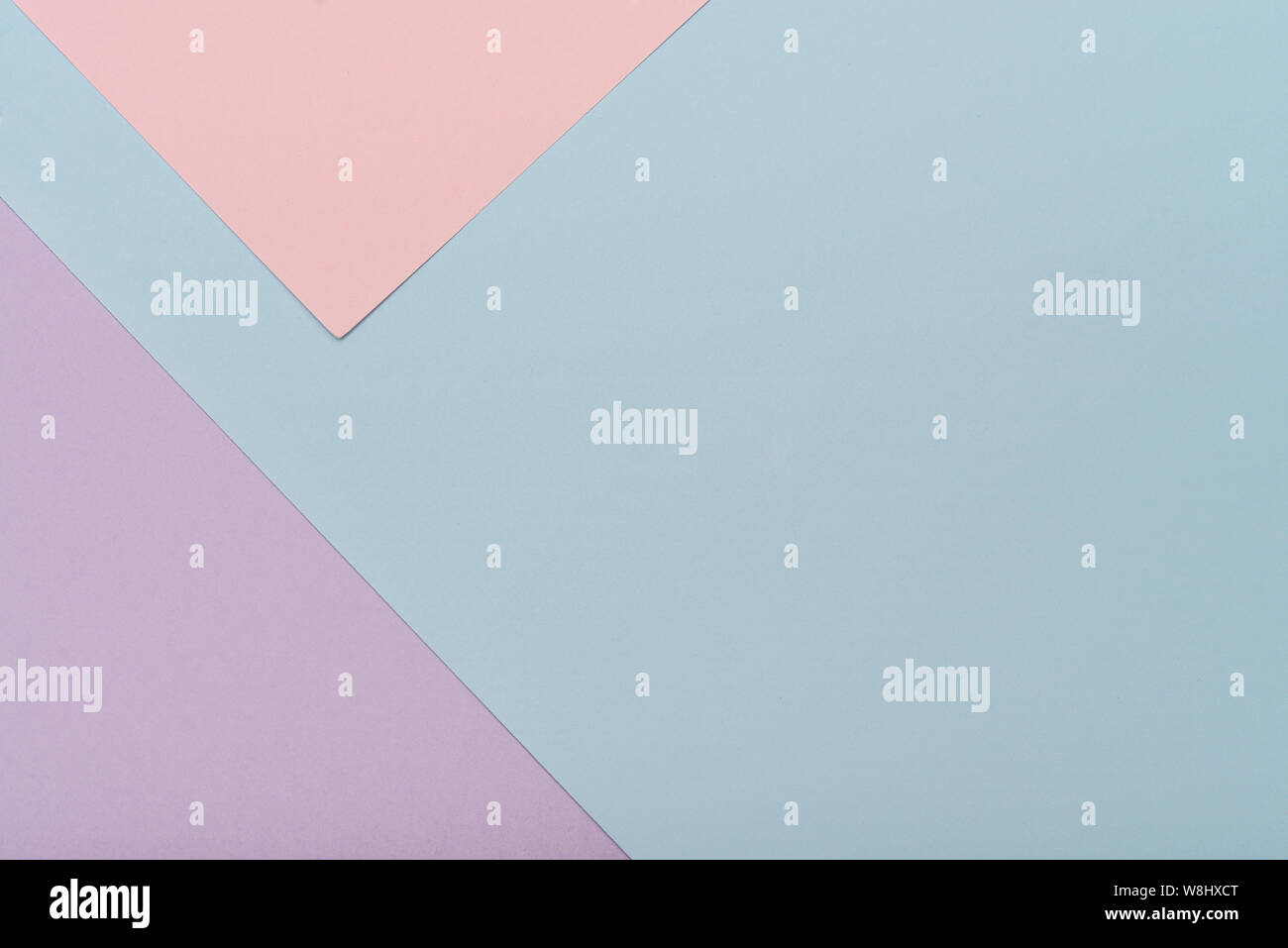 Blue and pink pastel color paper geometric flat lay background Stock ...