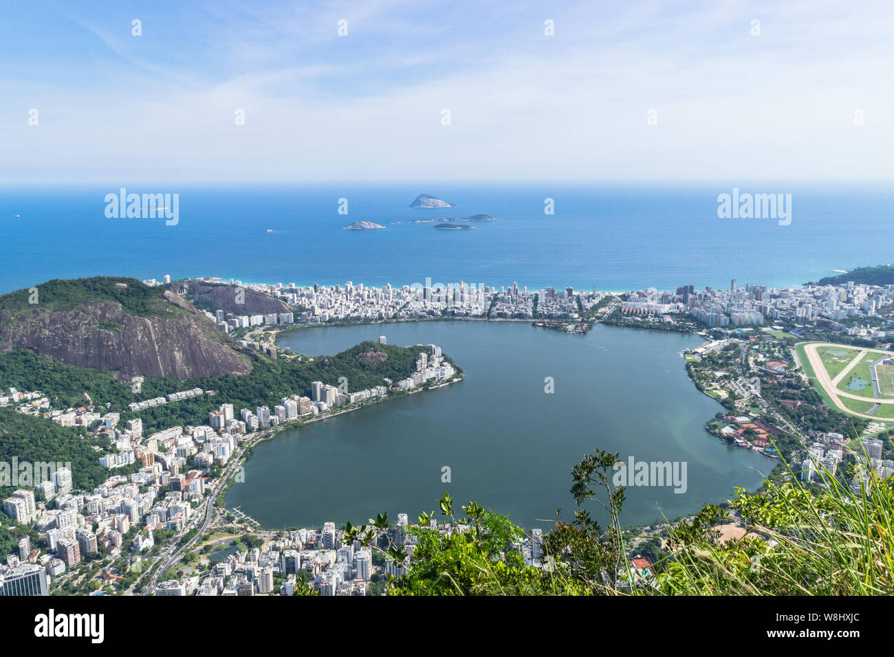 Rio de Janeiro. Brazil. View of the city from mount Corcovado ...