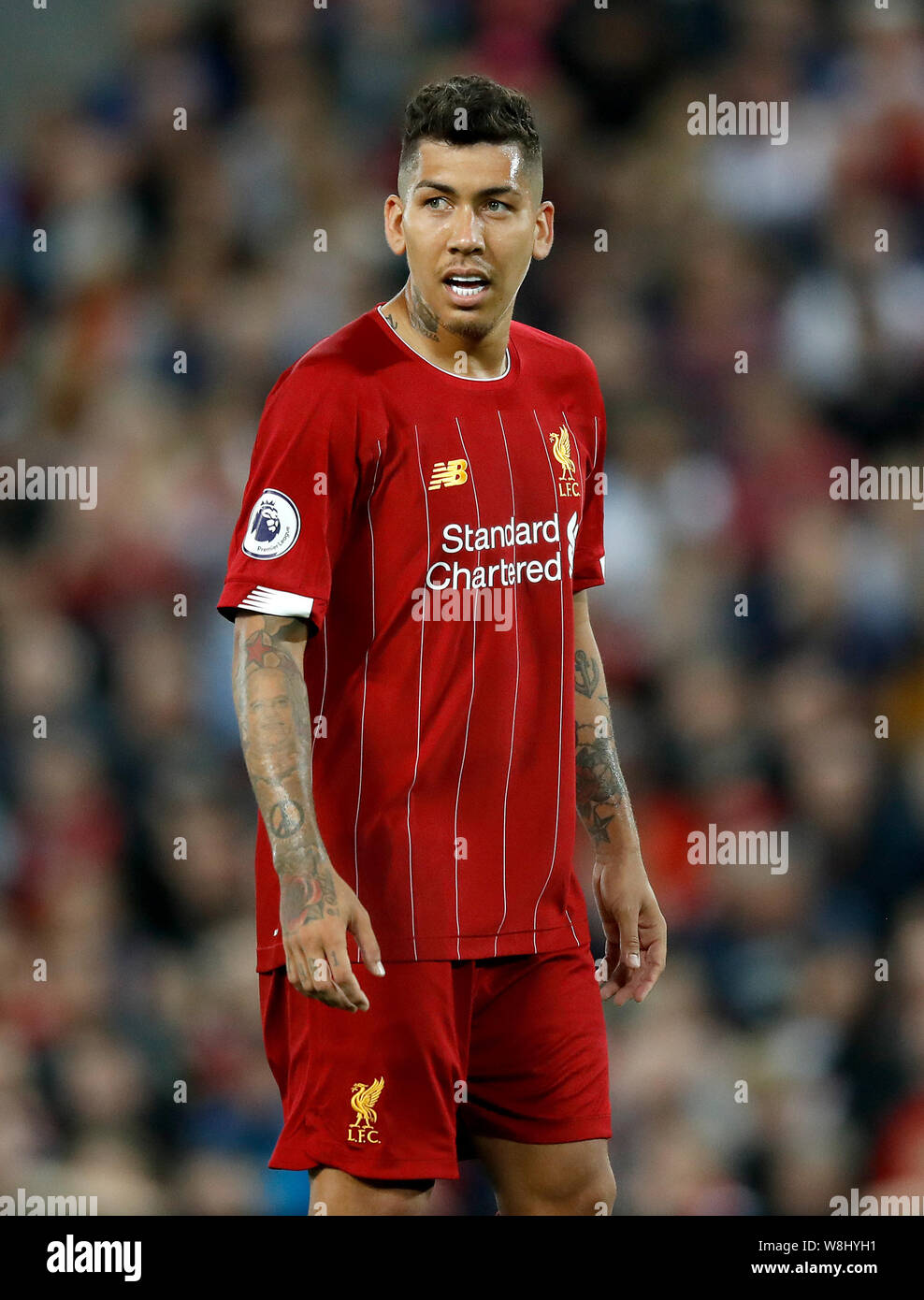 Liverpool's Roberto Firmino during the Premier League match at Anfield ...