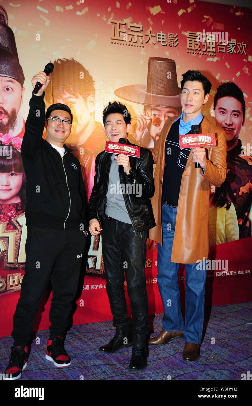 (From left) Chinese director and actor Wang Yuelun, Taiwanese singer ...