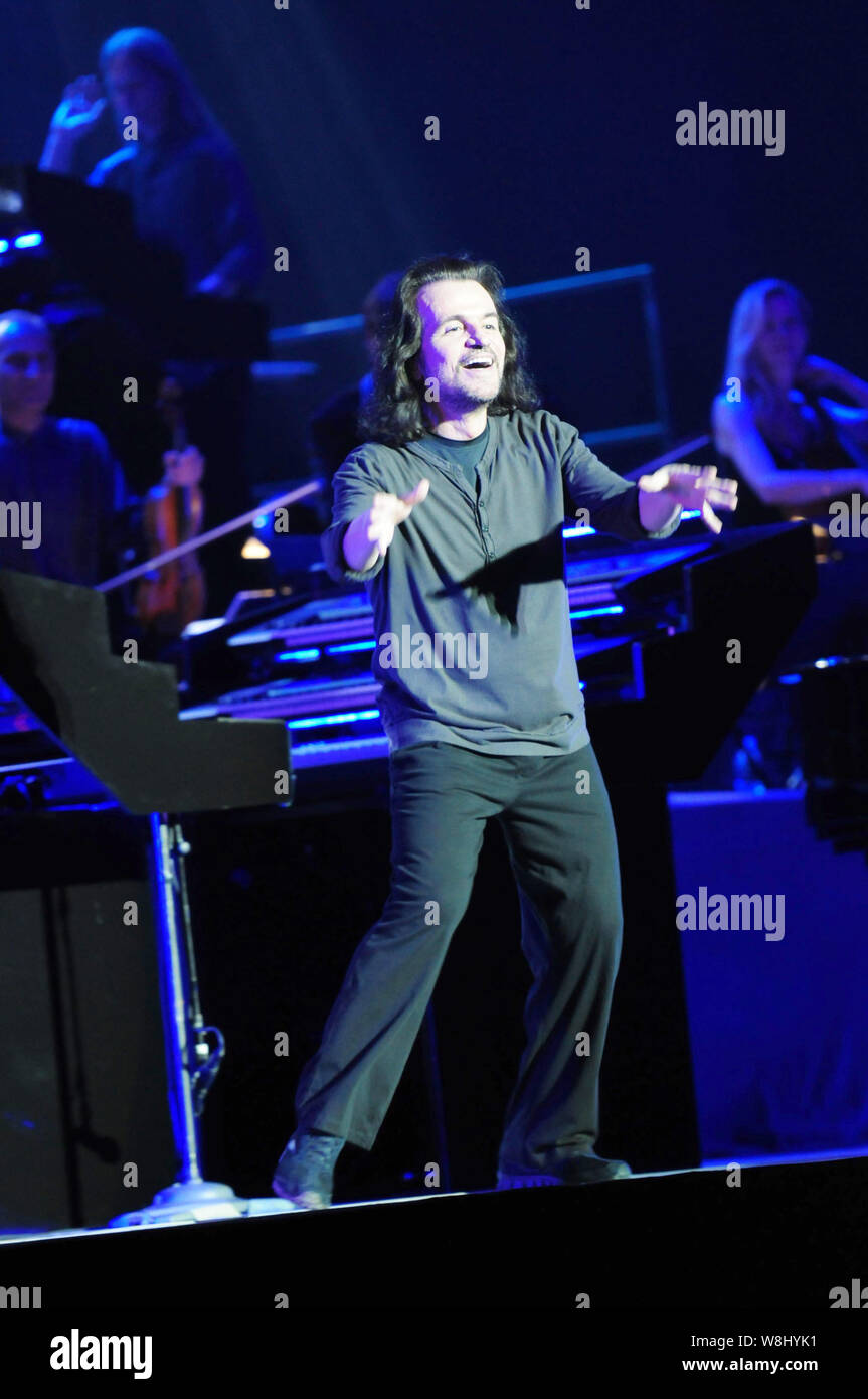 Greek musician Yiannis Hrysomallis, also known as Yanni, performs ...
