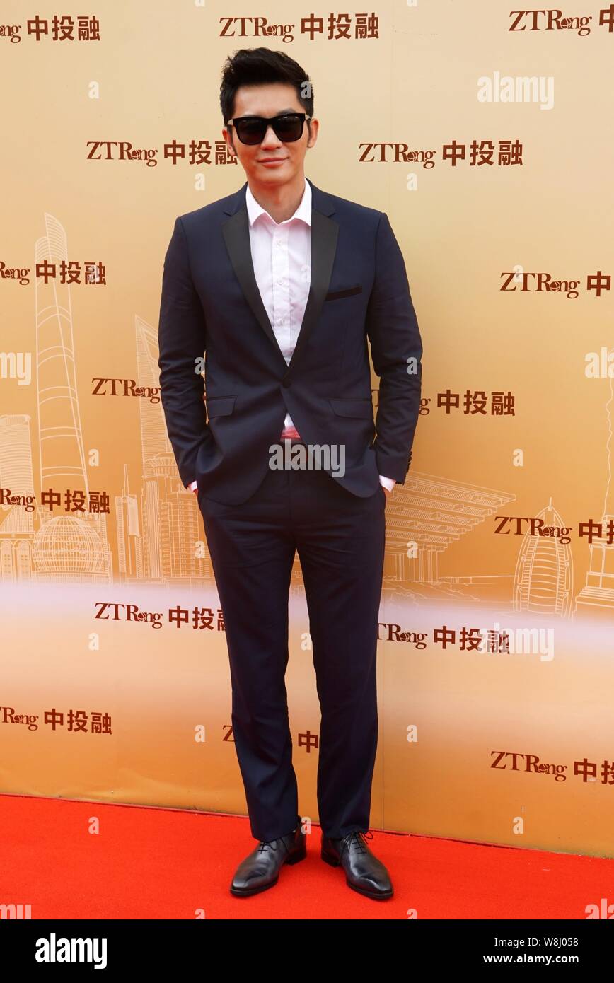 Chinese actor Li Chen poses on the red carpet for the launch ceremony ...