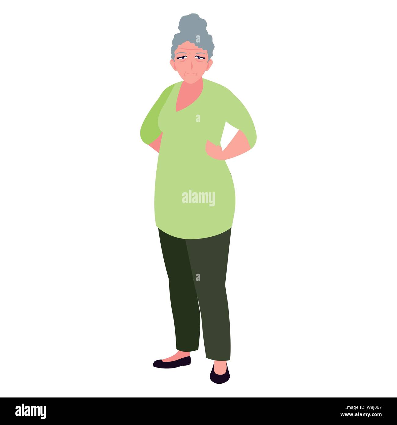 happy grandparents day - cute grandma character vector illustration ...